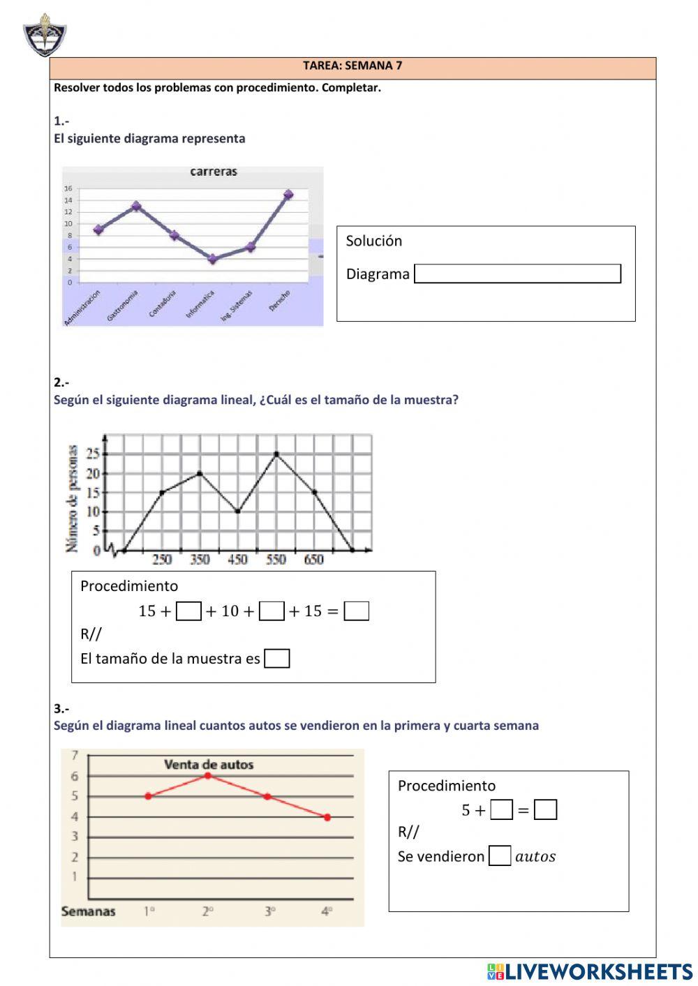 Diagrama Lineal | Free Interactive Worksheets | 854743