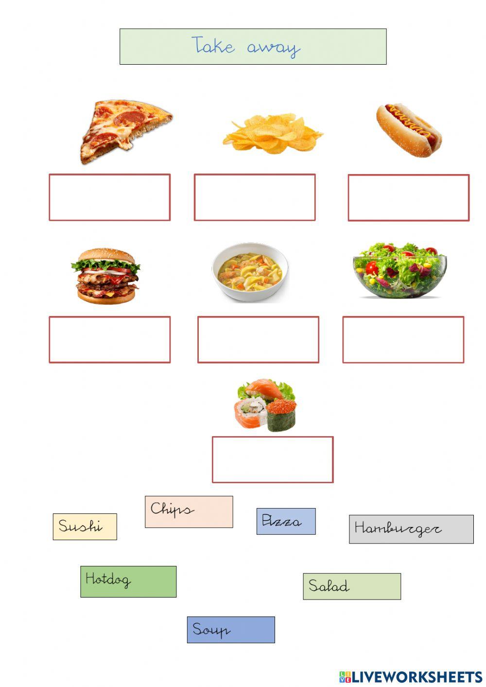854962 | Take away | Lorelainlo | LiveWorksheets
