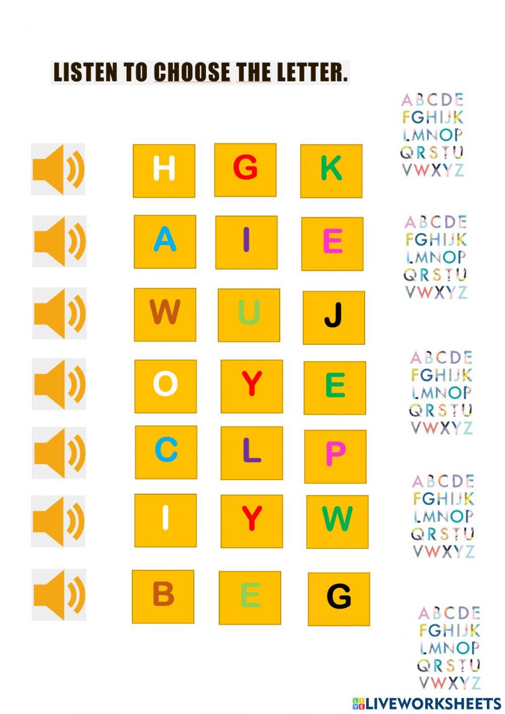 SPELLING - listen and choose online exercise for | Live Worksheets