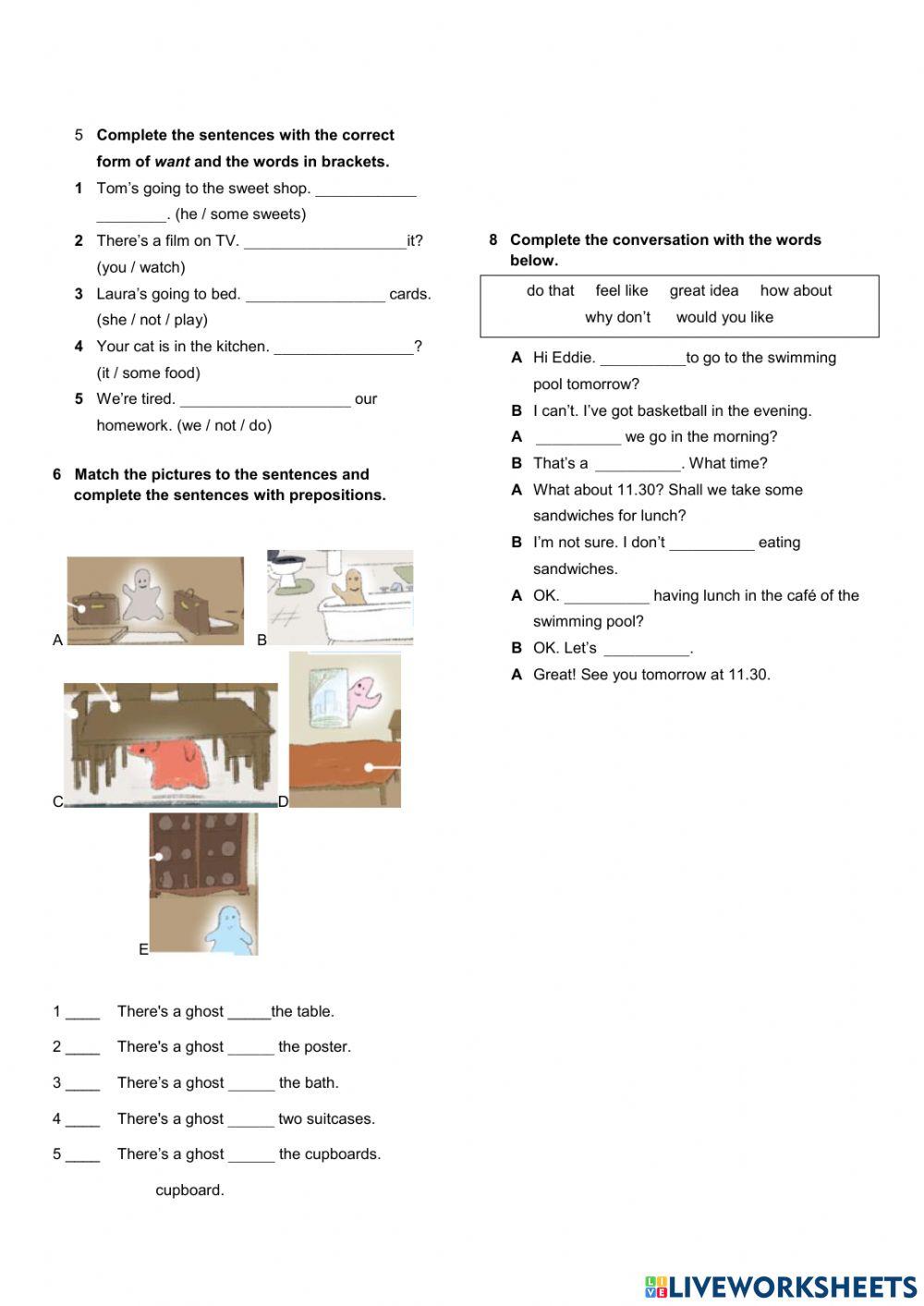 Project Explore 1 Revision UNIT2 online exercise for | Live Worksheets