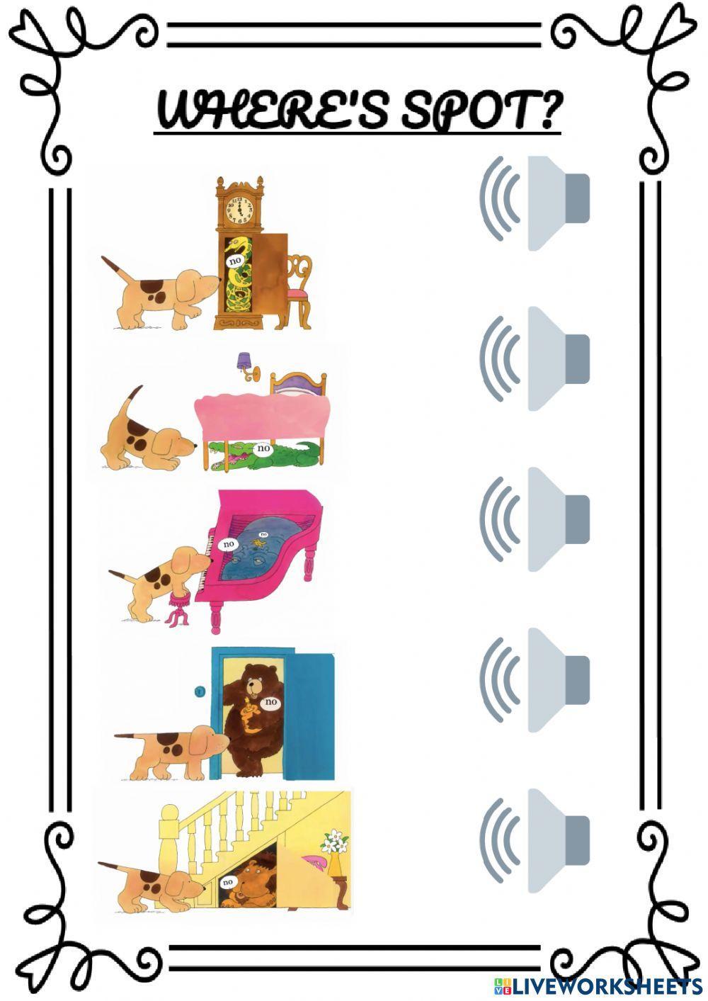 Where's Spot? | Free Interactive Worksheets | 856997