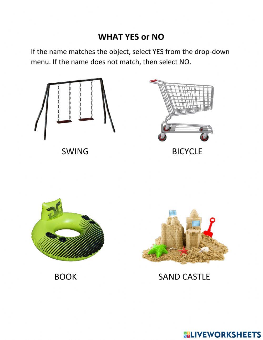 WHAT YES or NO worksheet | Live Worksheets