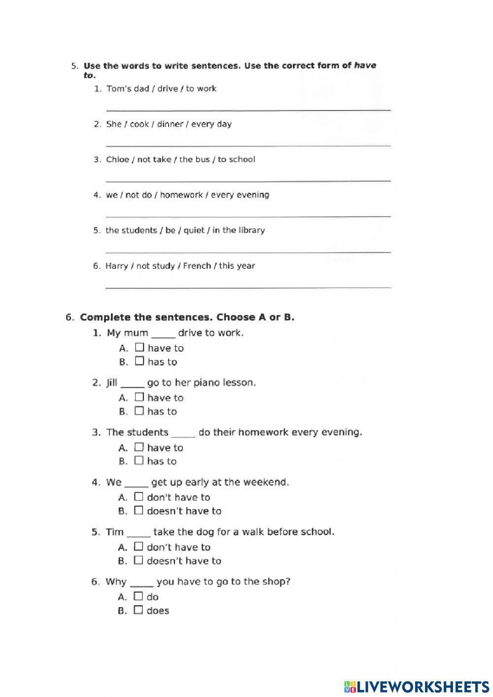 Project 2 unit … | Free Interactive Worksheets | 857239