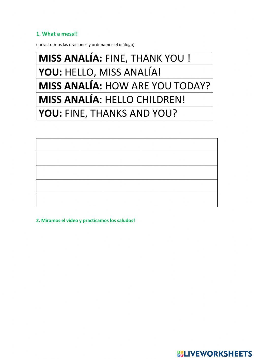 Greetings | Free Interactive Worksheets | 857576