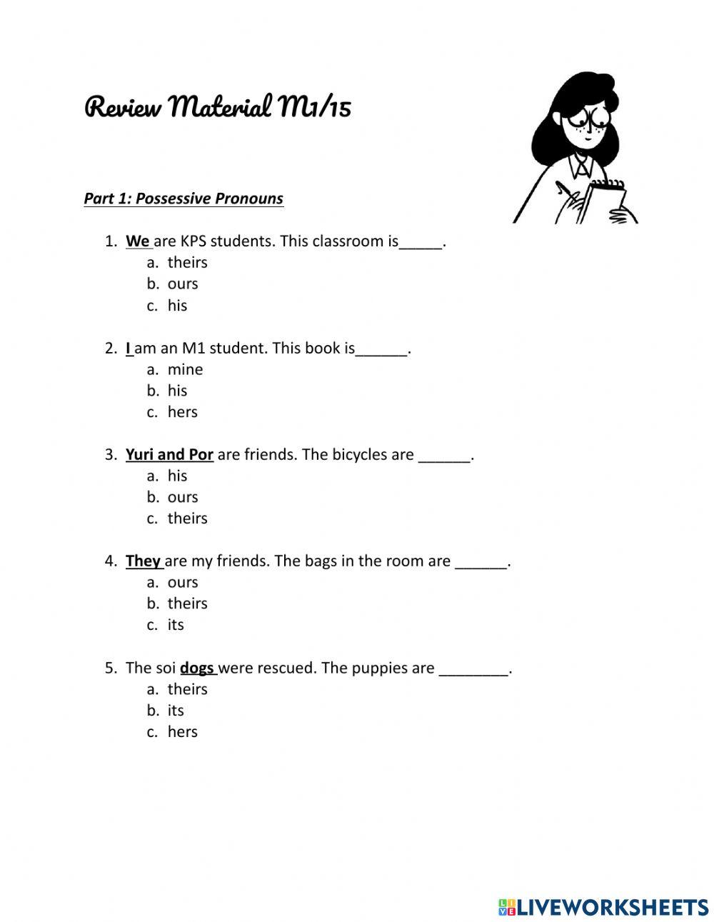 Review M1 | Free Interactive Worksheets | 4914401