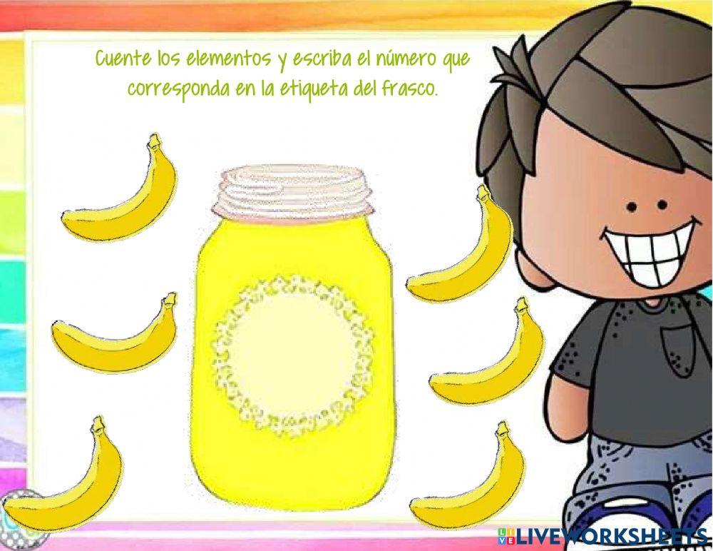 Contar los elementos y escribir el número según