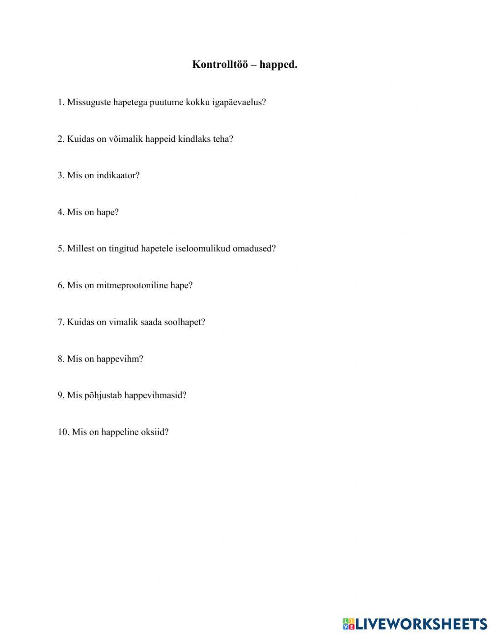 Happed worksheet | Live Worksheets