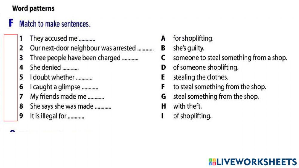 12-Law&Crime (D2) worksheet | Live Worksheets