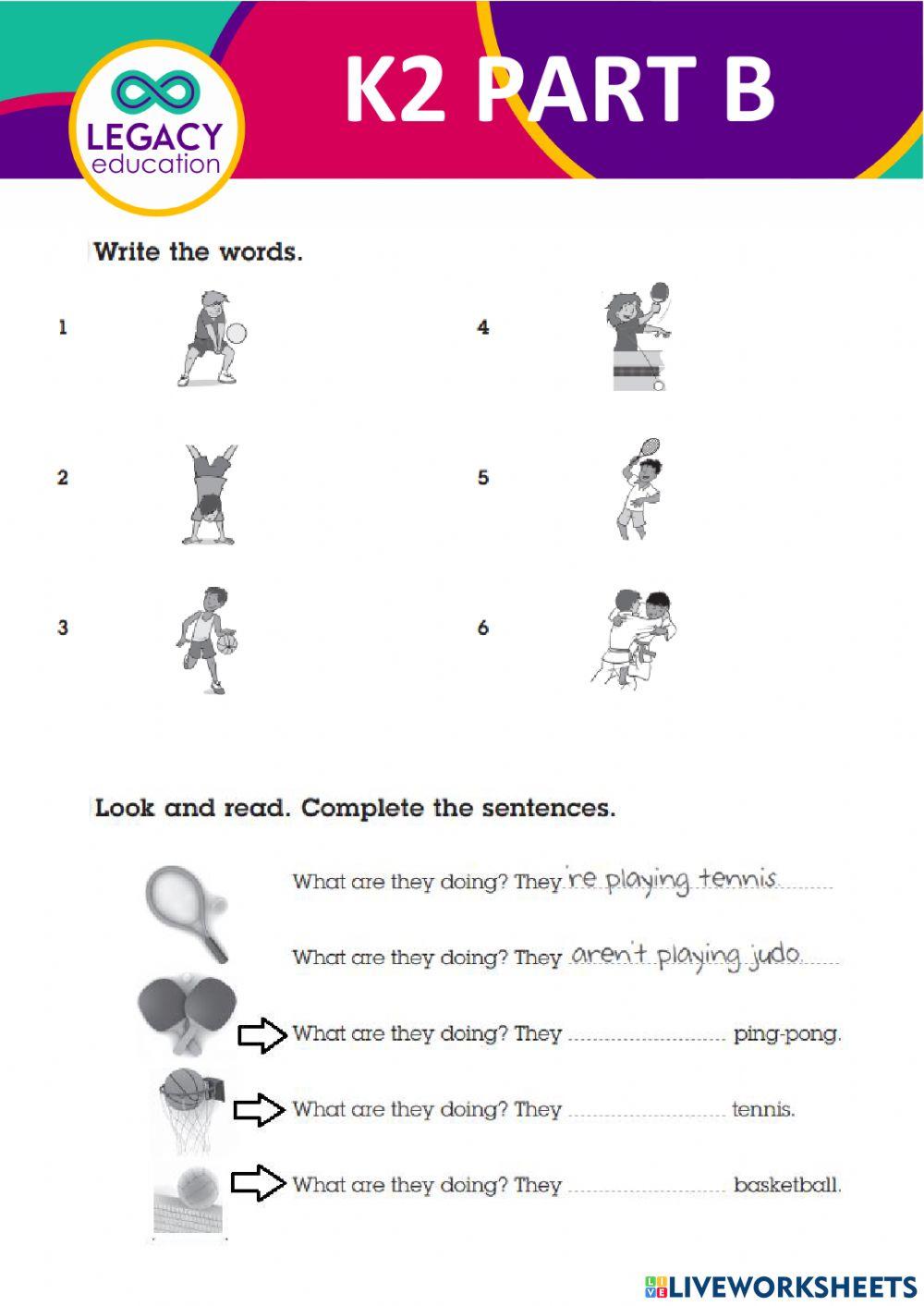 KINDER 2 PART B ETAPA 1 | LiveWorksheets | 6505870