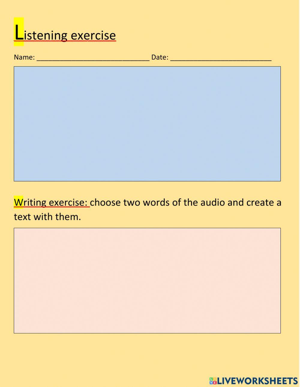 Listening online exercise for 9 | Live Worksheets