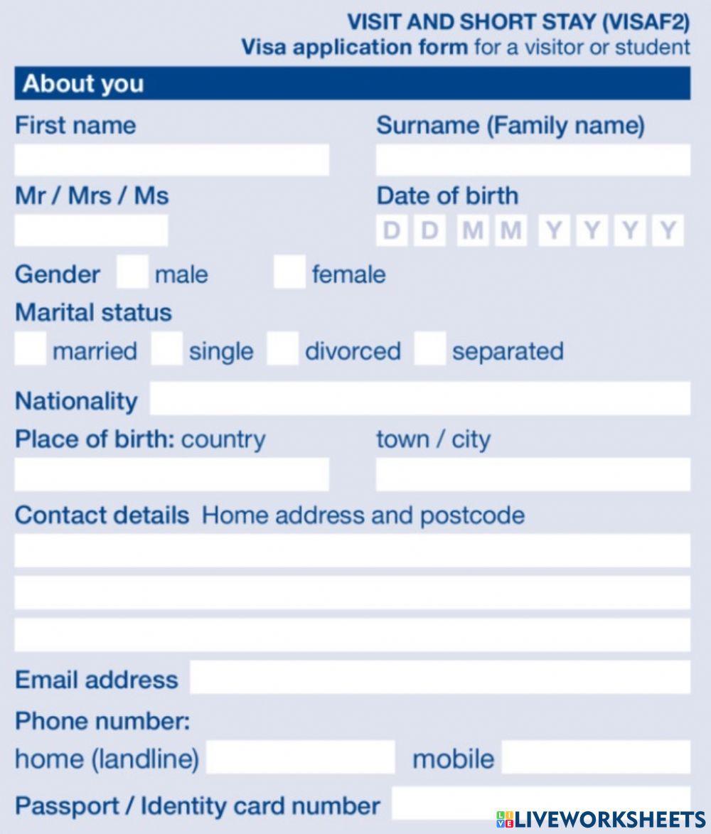 Completing a form 859409 | Ine del Valle | Live