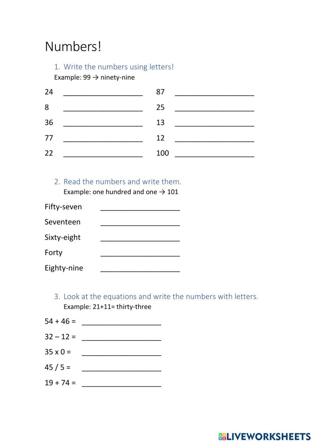859724 | Numbers! | Gondamah | LiveWorksheets