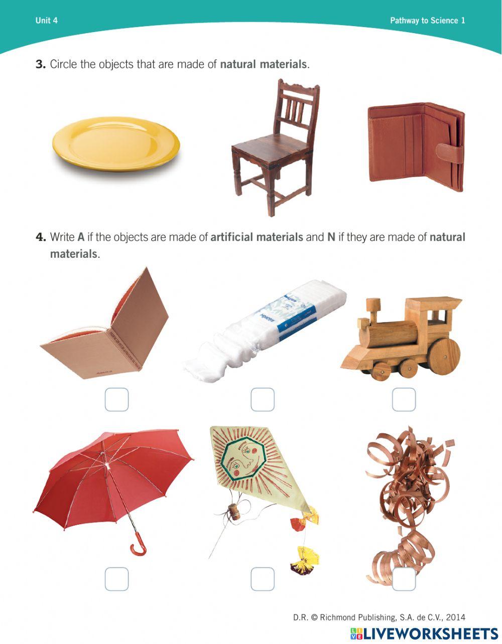 objects made from natural materials