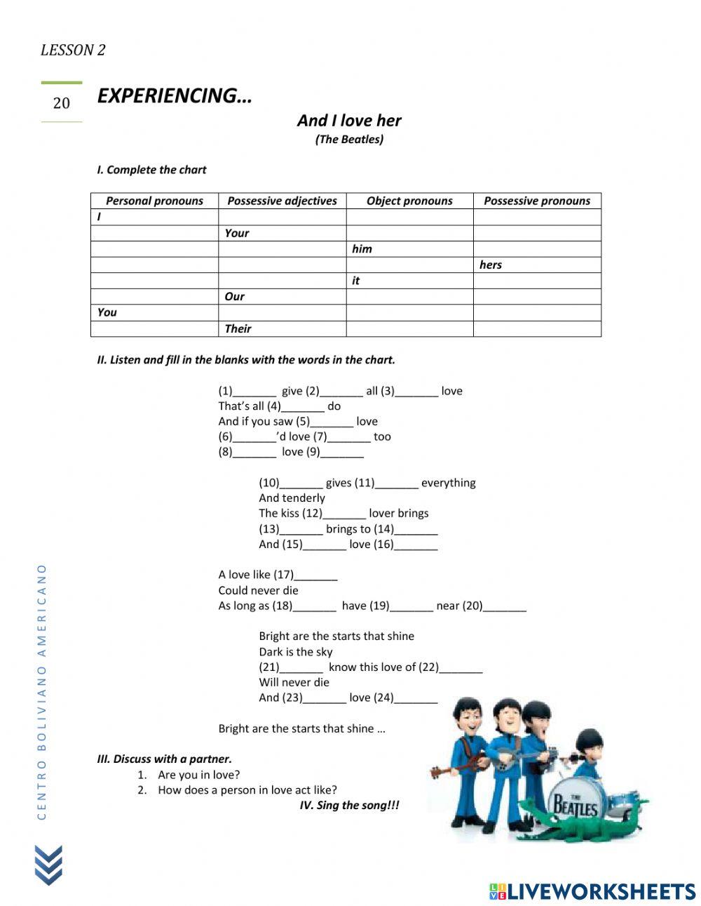 Pg grammar pronous worksheet | Live Worksheets