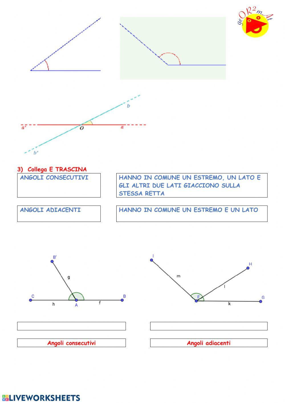 Angoli interactive activity | Live Worksheets
