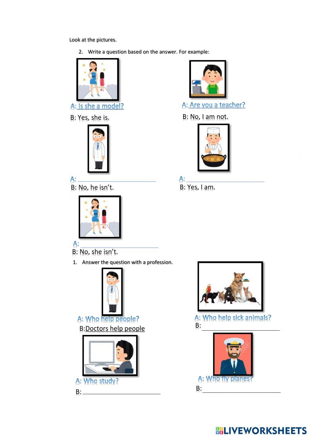 860520 | Professions | varambulo | LiveWorksheets