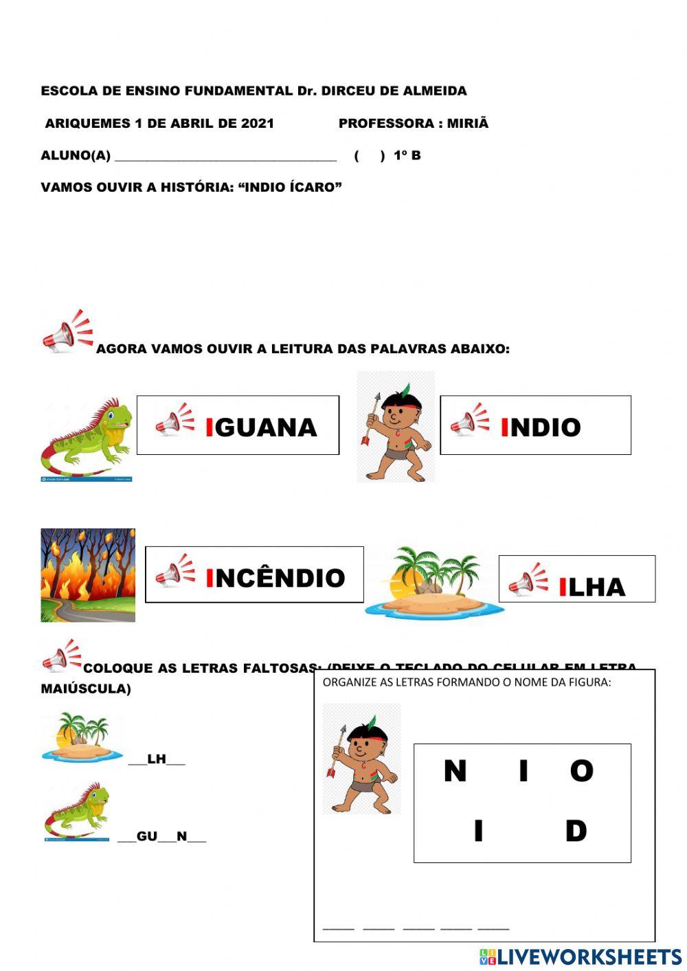 Letra i free exercise | Live Worksheets