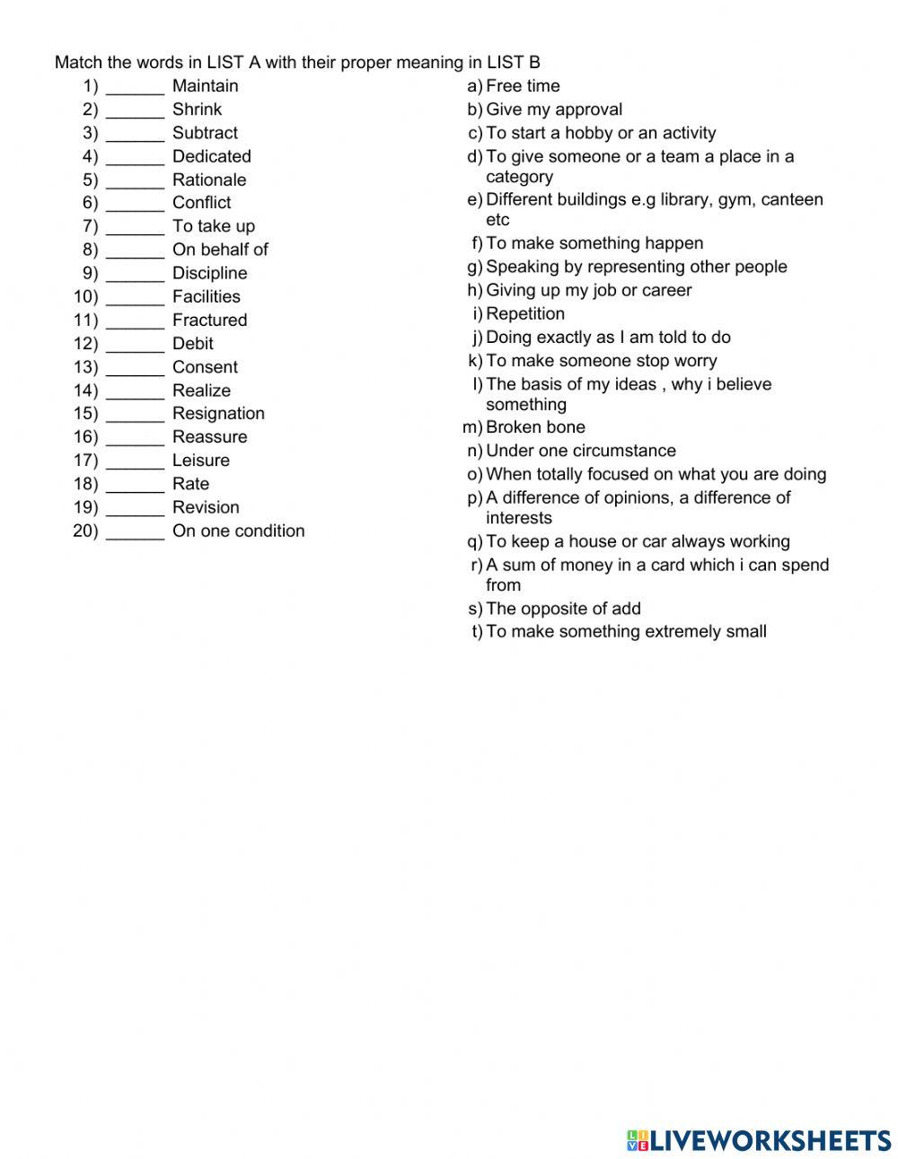 B2 Vocabulary Test 4917015 | Napoleon Gkikas | Live