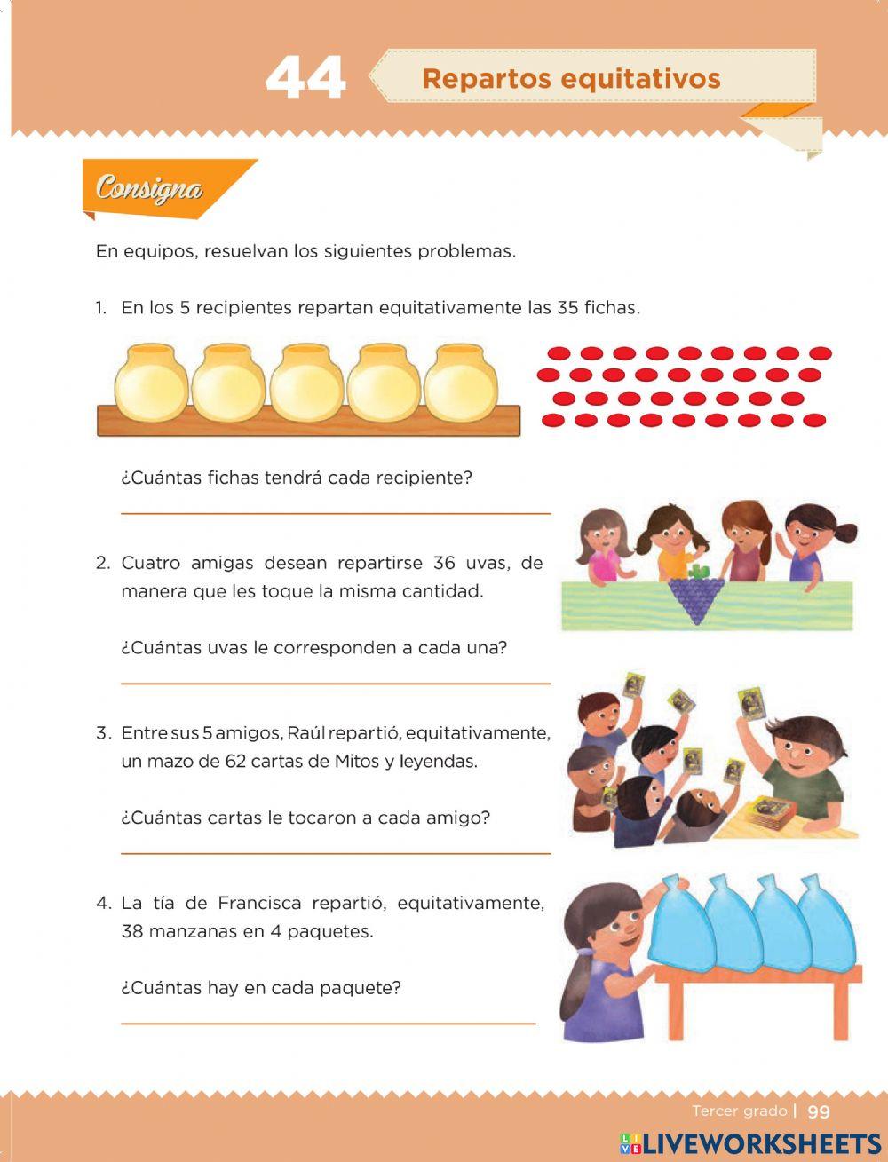 Matematicas online exercise for tercero de primaria | Live Worksheets