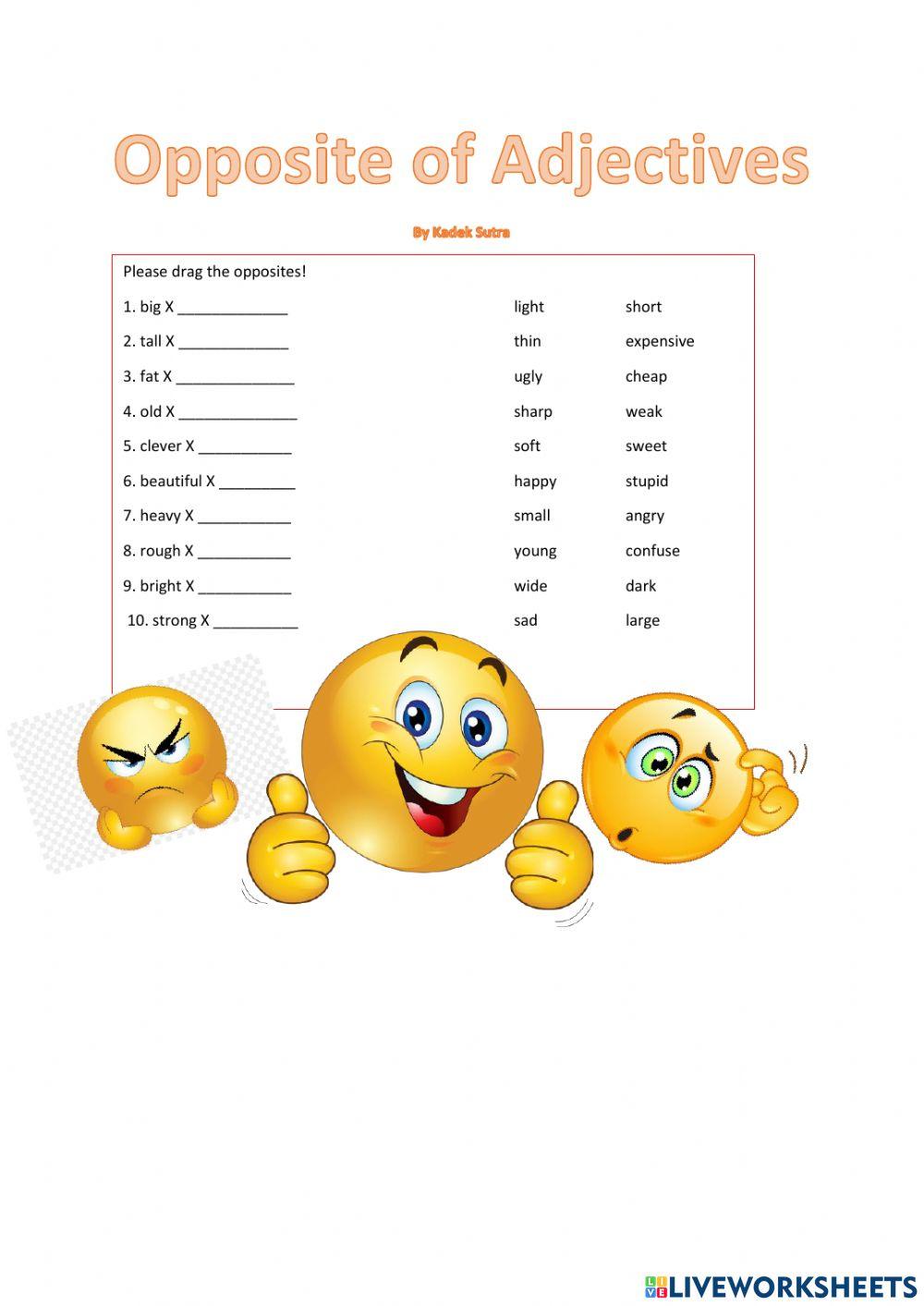 Adjectives online exercise for Grade 7 | Live Worksheets