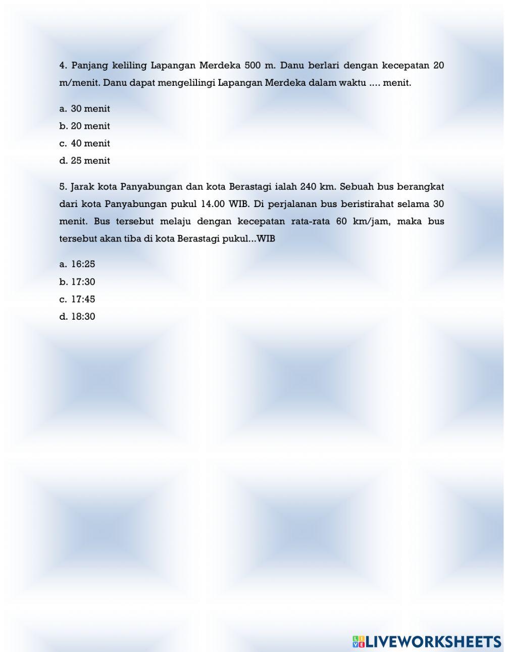 Soal HOTS worksheet | Live Worksheets