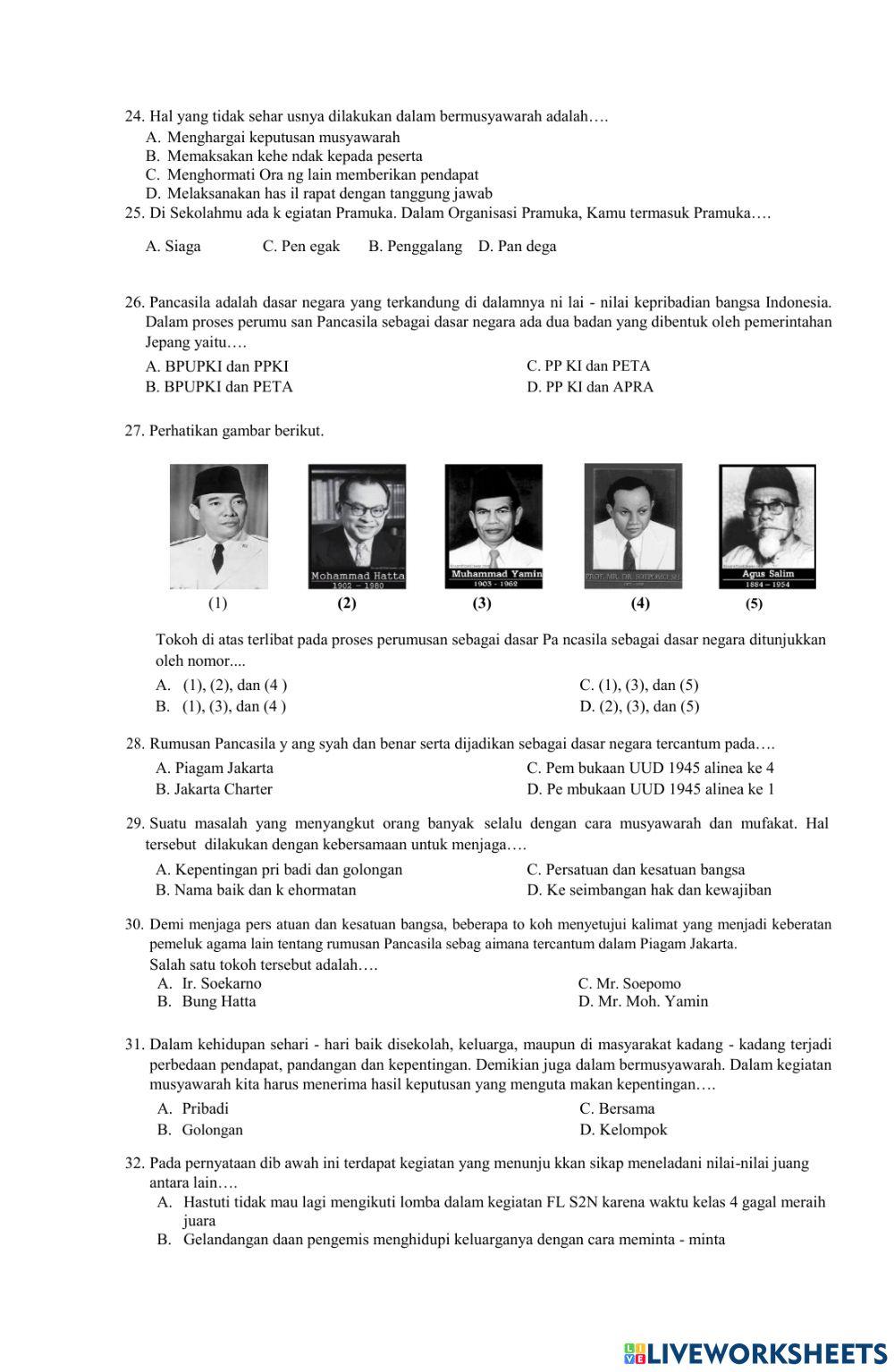 To3 PPKN SUWI worksheet | Live Worksheets