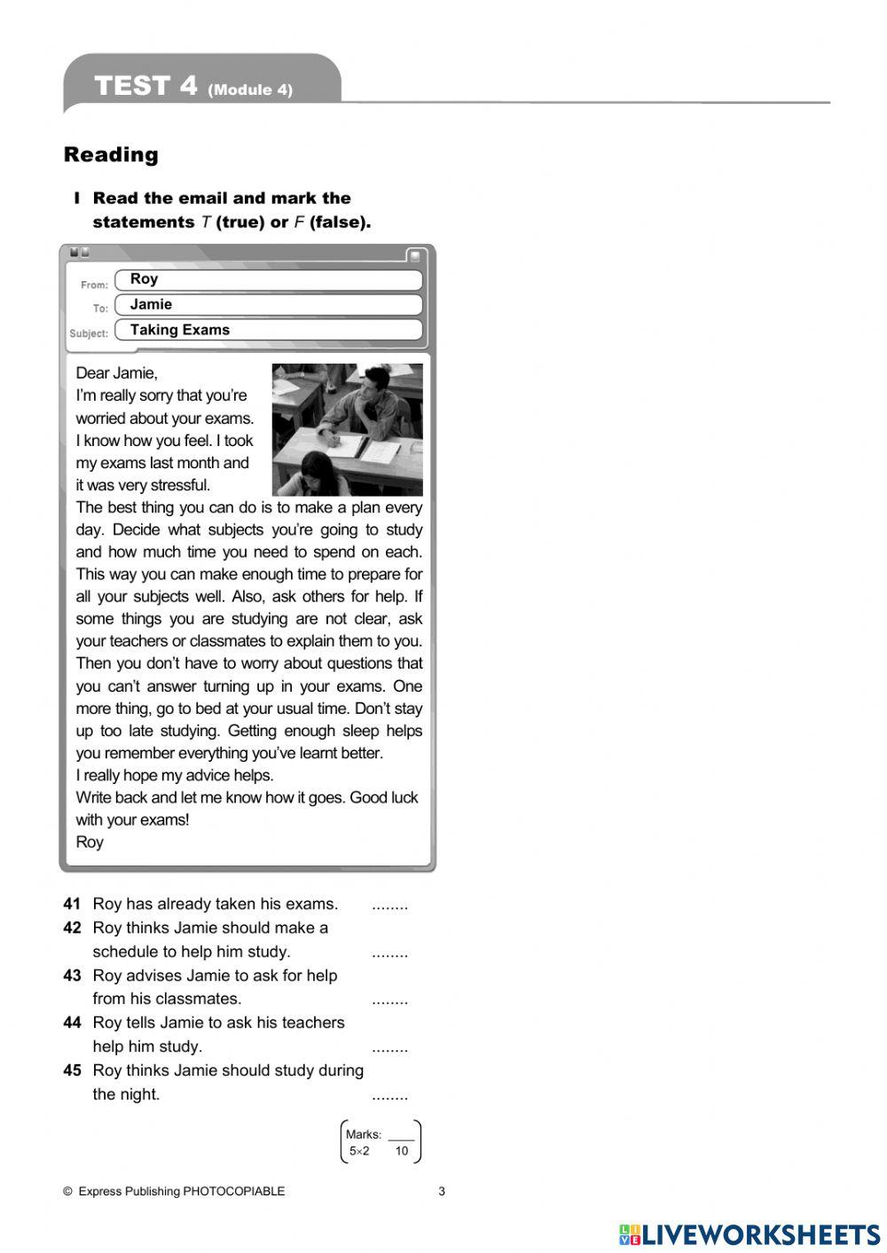 6507940 | Spark 3 Unit 4 test | ratsepa | LiveWorksheets