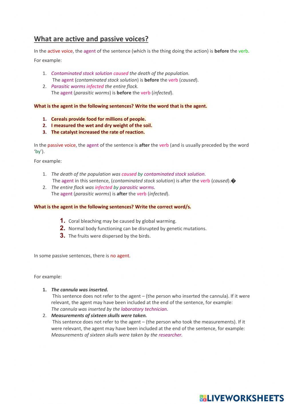 Scientific Academic Writing online exercise for | Live Worksheets
