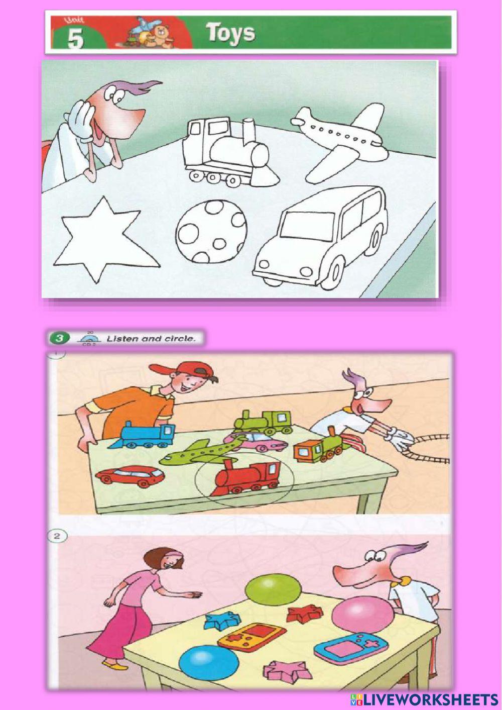 Toys online exercise for primaria | Live Worksheets