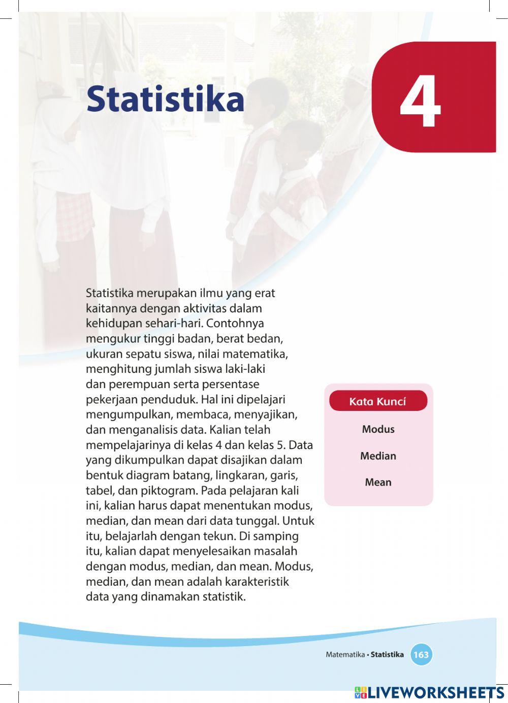 Modul Matematika Materi Modus worksheet | Live Worksheets