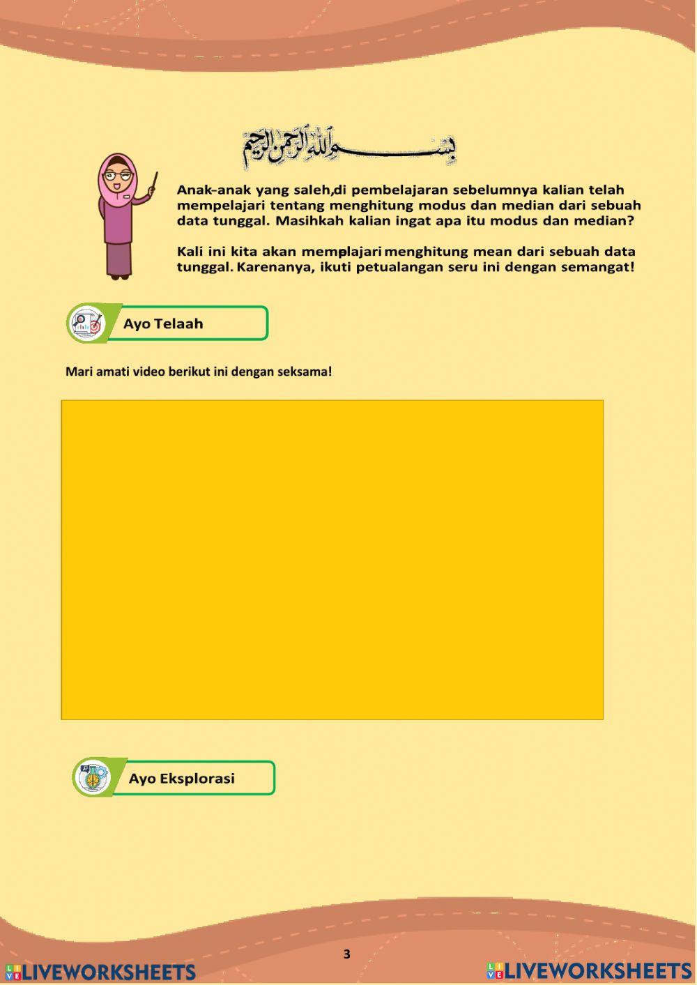 Latihan soal liveworksheet activity | Live Worksheets