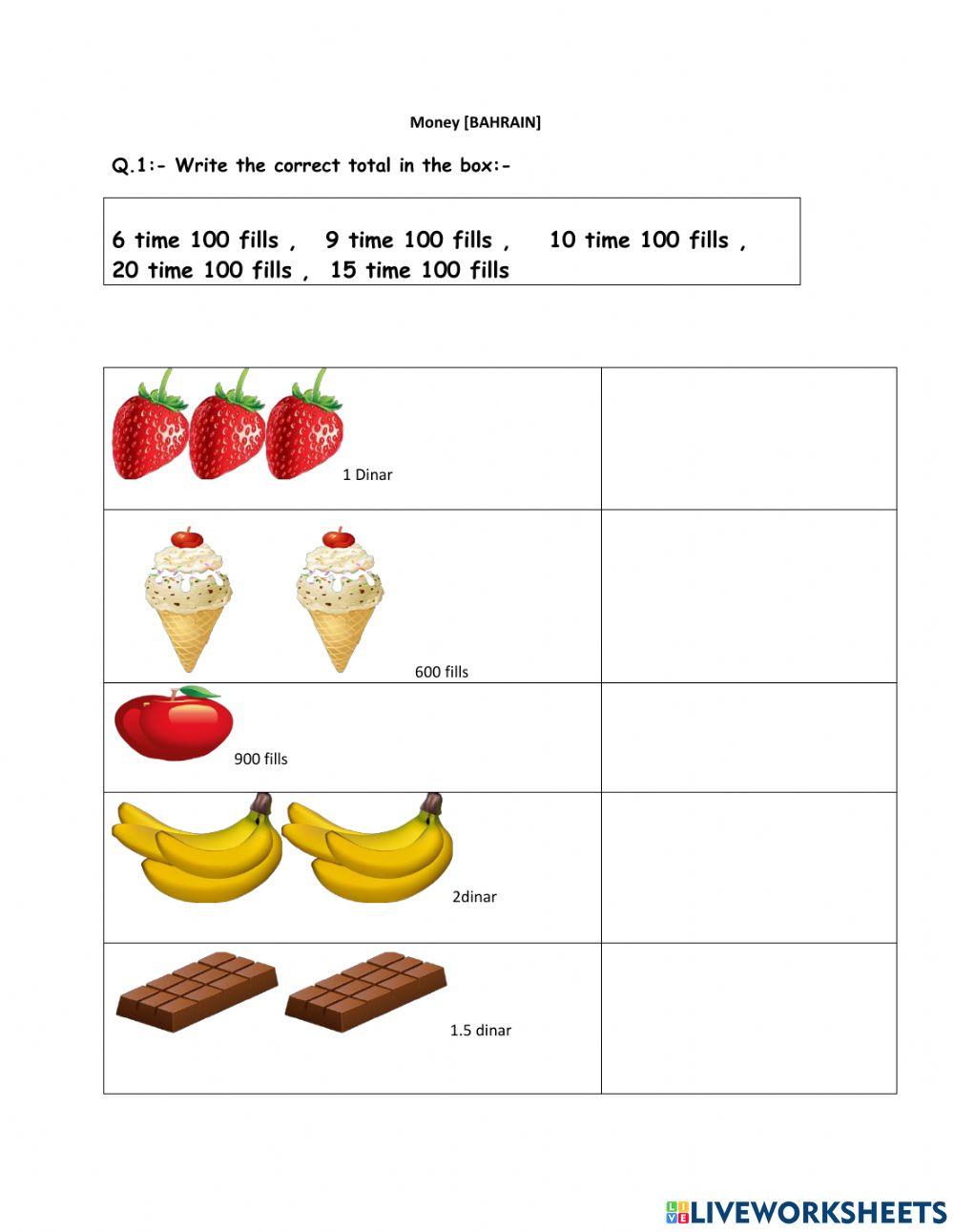 Fills 2 worksheet | Live Worksheets