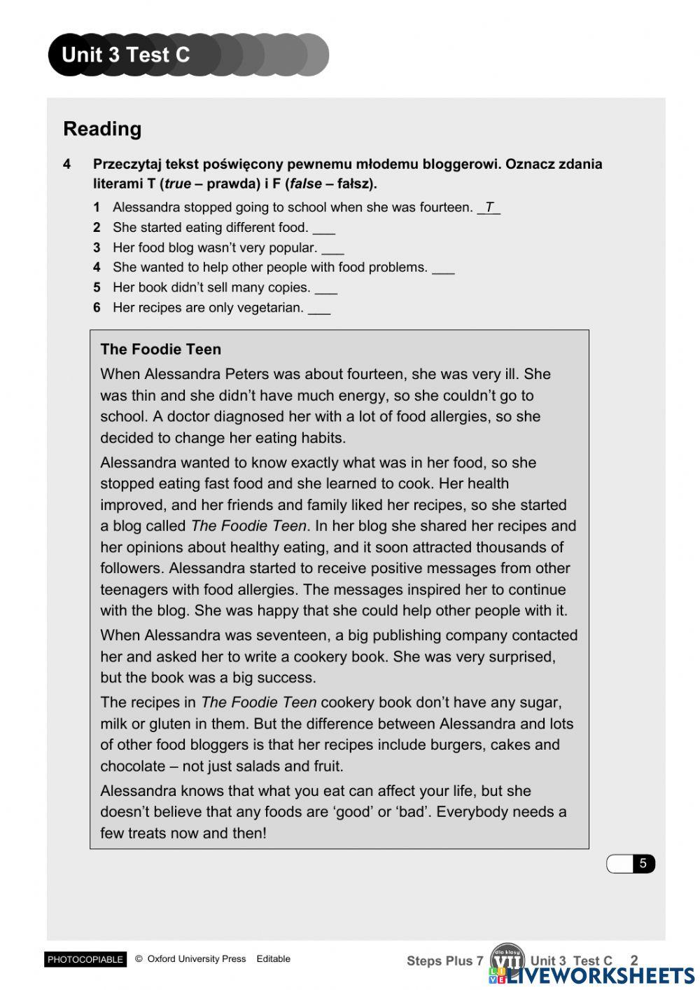 poprawa klasa 7… | Free Interactive Worksheets | 4920985