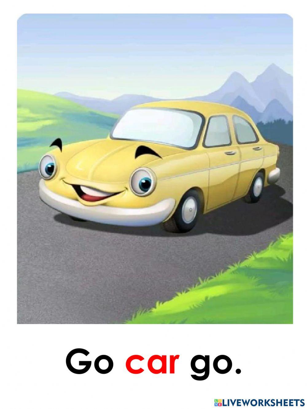 Go car go story worksheet | Live Worksheets