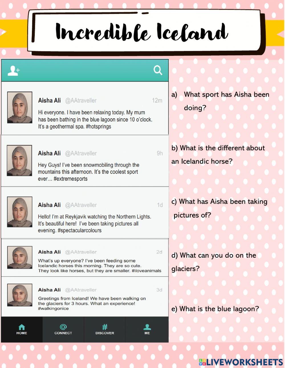 Incredible Iceland interactive worksheet | Live Worksheets