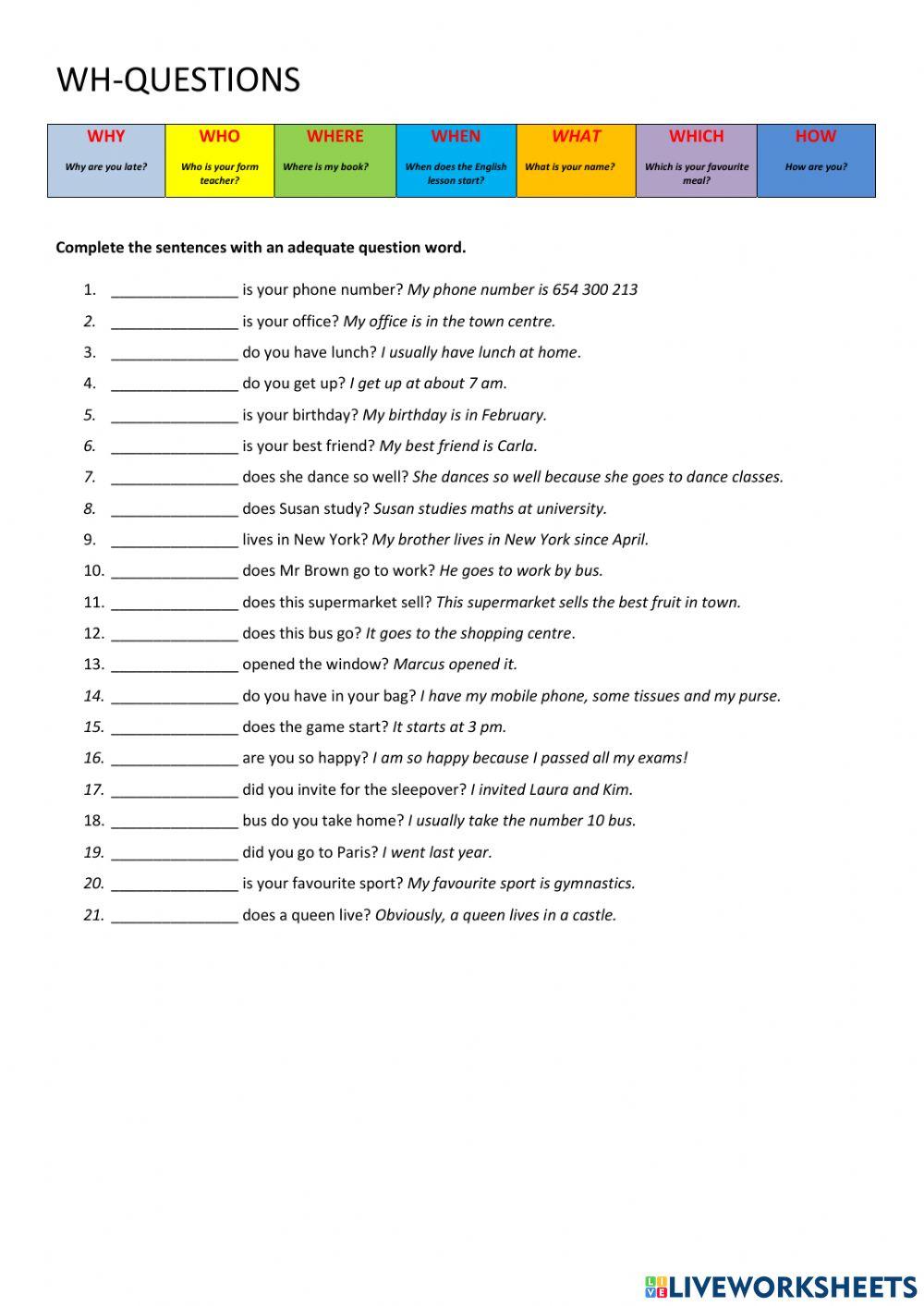 778924 | Wh-Words | Silvia Soler Cepria | LiveWorksheets