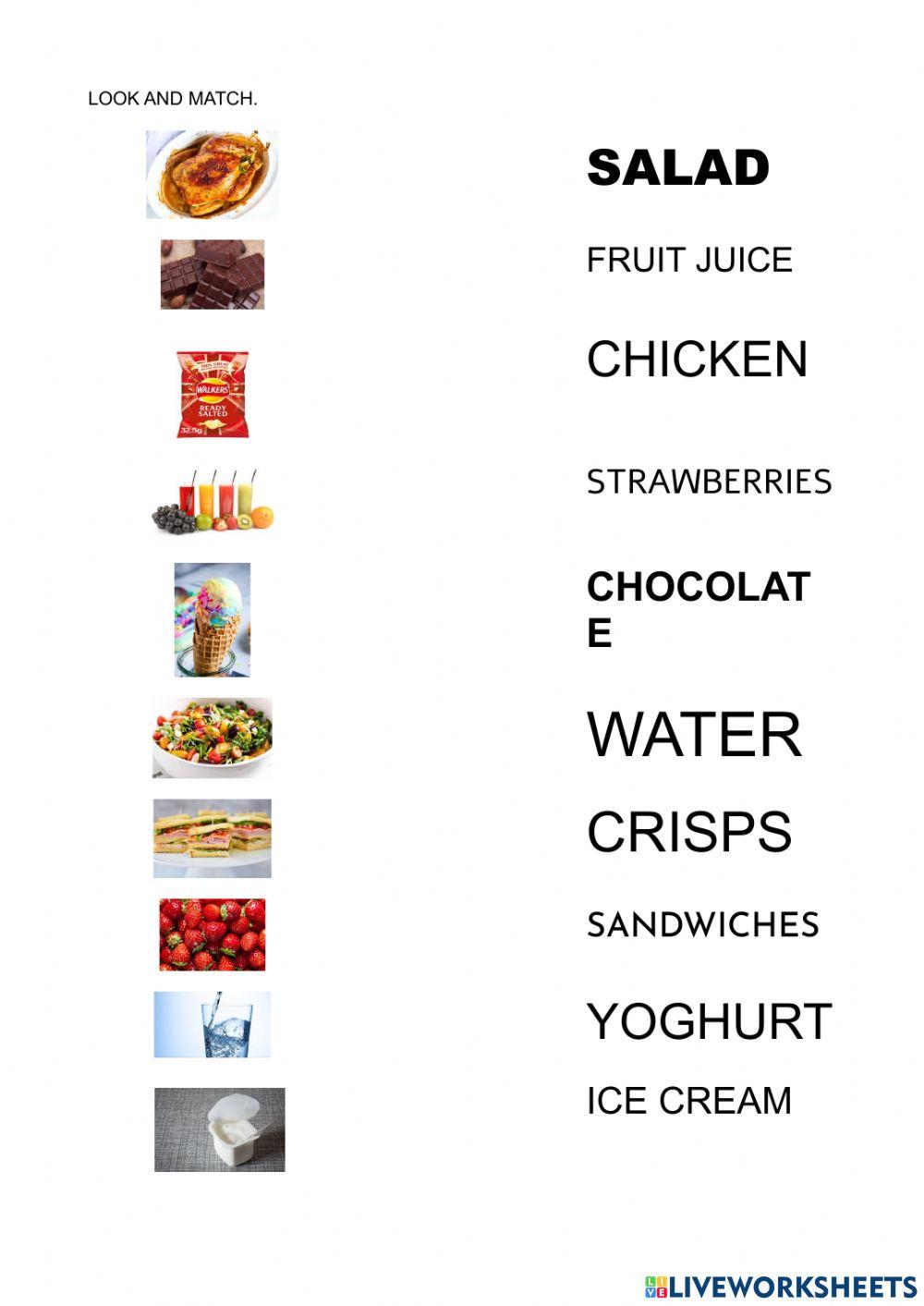 Look, read and match interactive worksheet | Live Worksheets