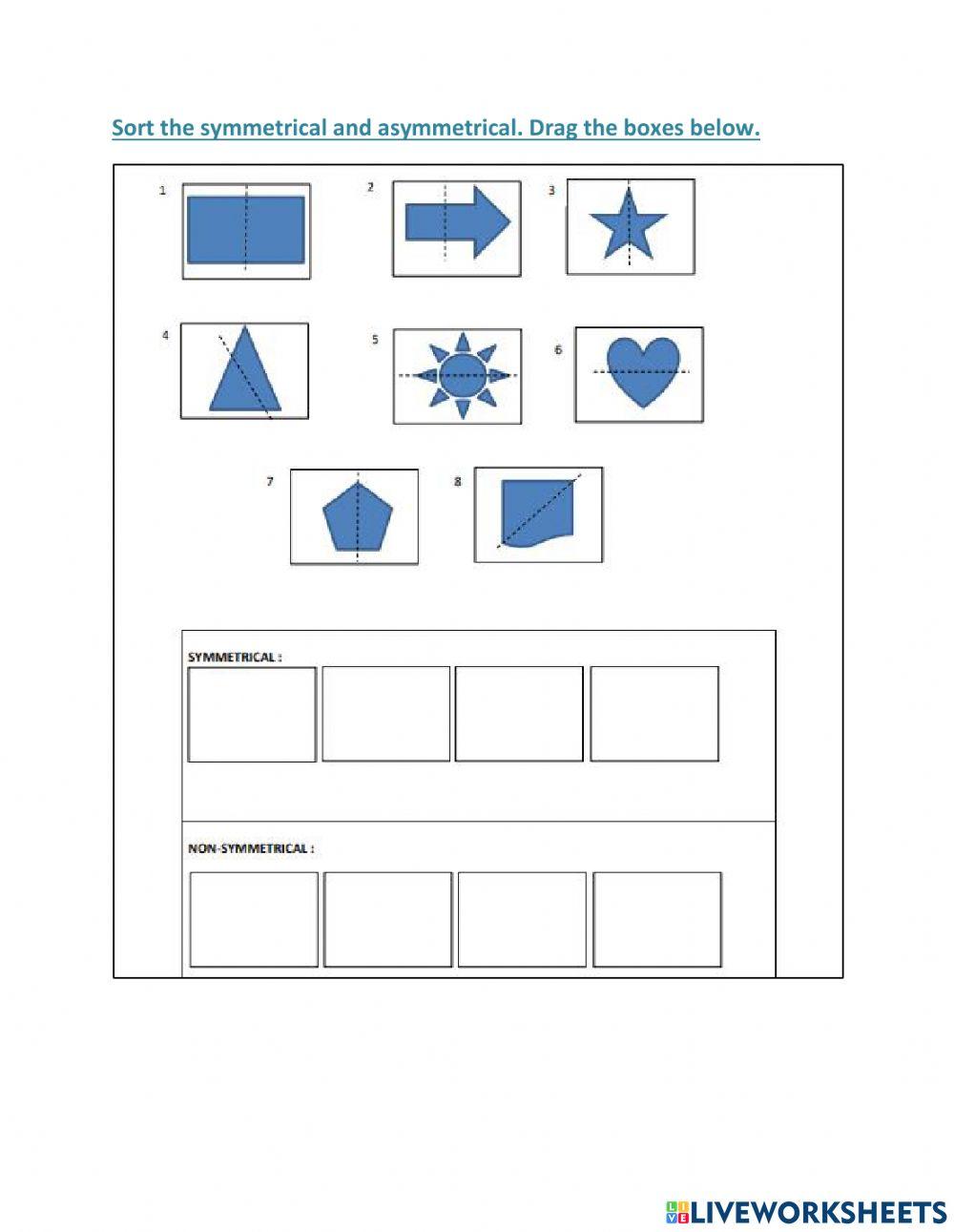 Asymmetrical Shapes Worksheet