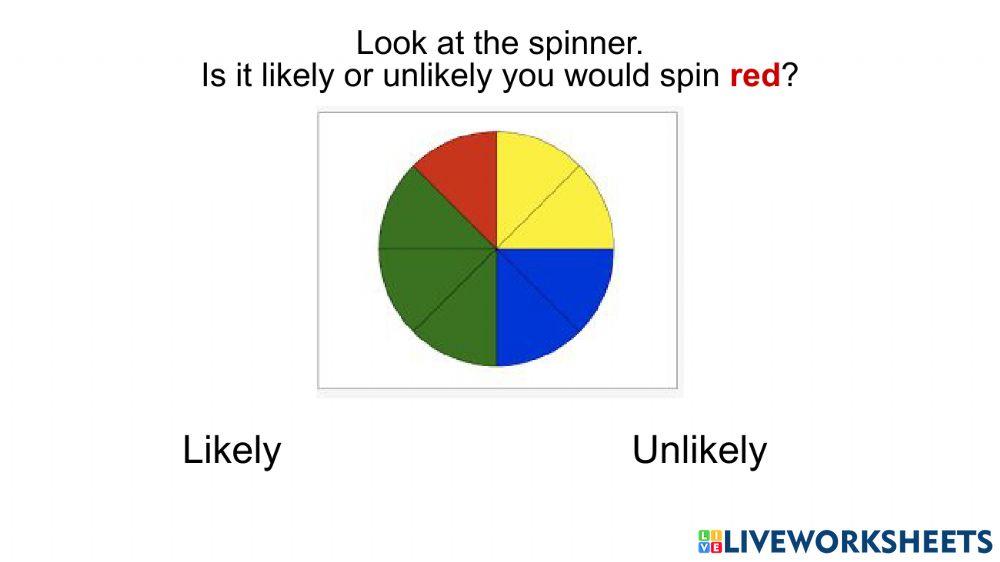 Probability free activity | Live Worksheets