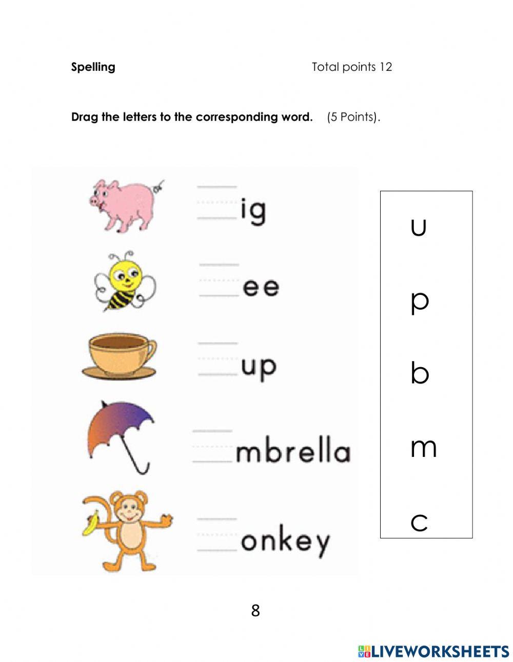 Diagnostic Test First Grade Worksheet Live Worksheets diagnostic-test-first-grade-worksheet-live-worksheets