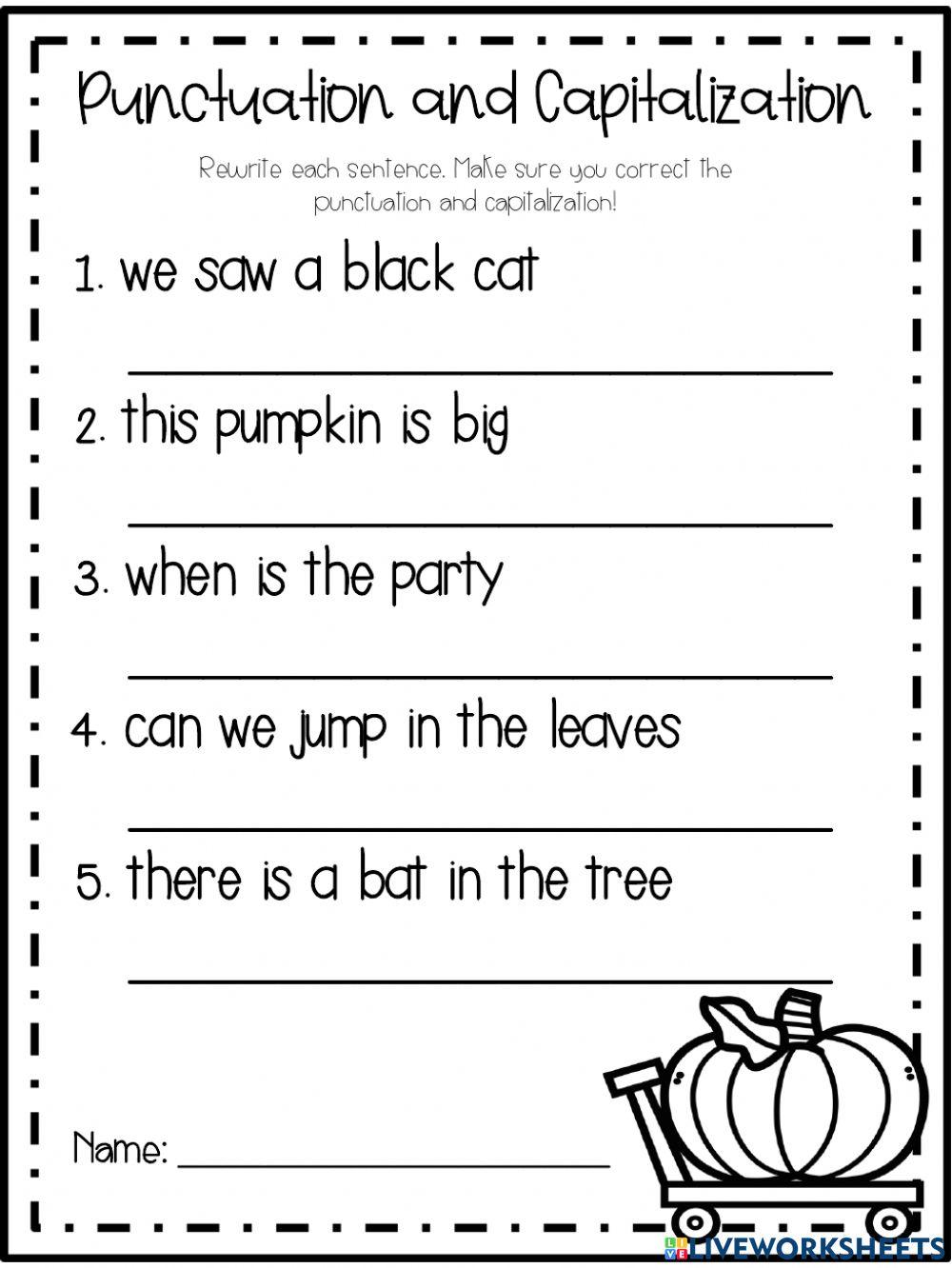 Punctuation | Free Interactive Worksheets | 6458923