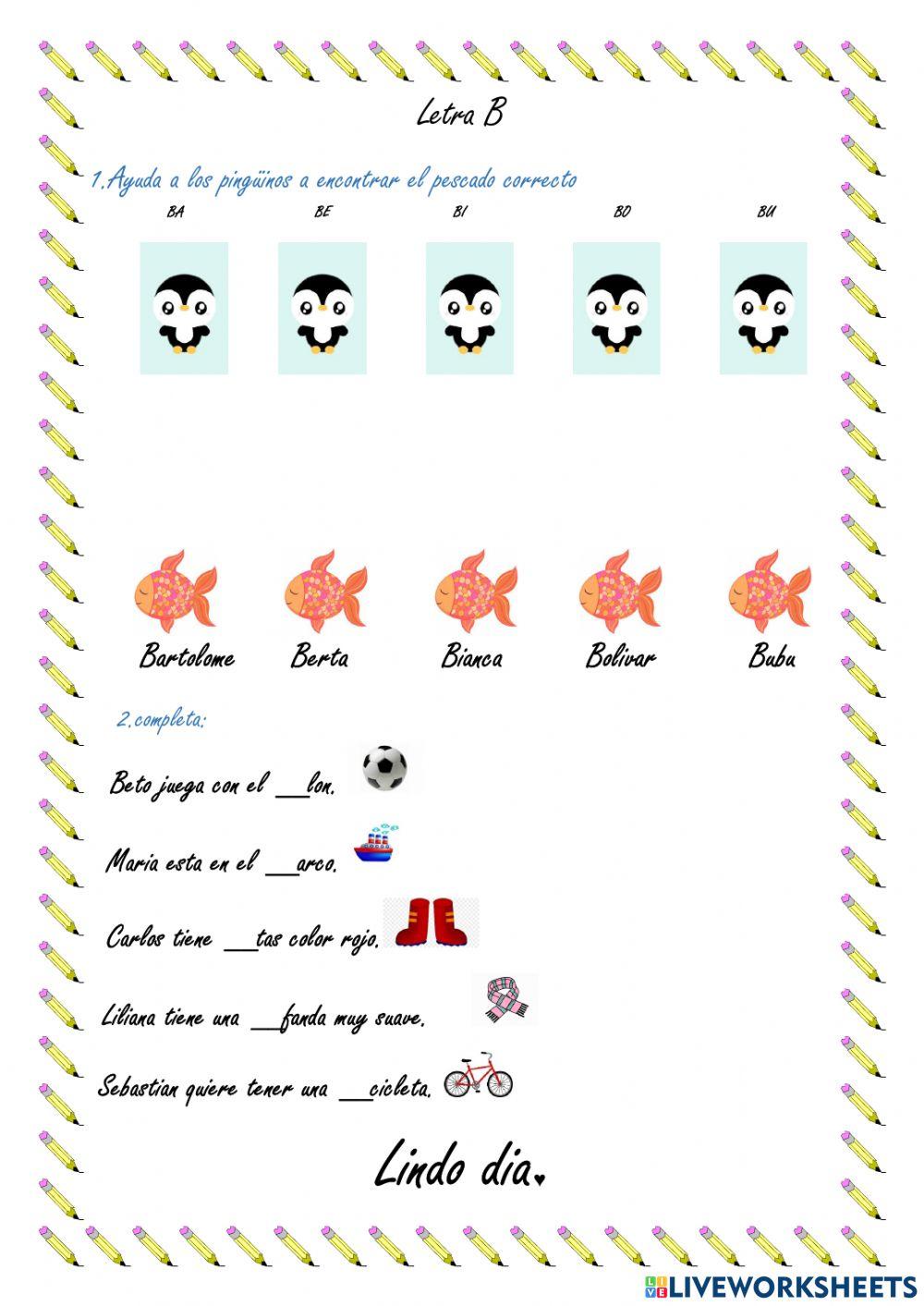 867971 | Letra B | GaDz | LiveWorksheets