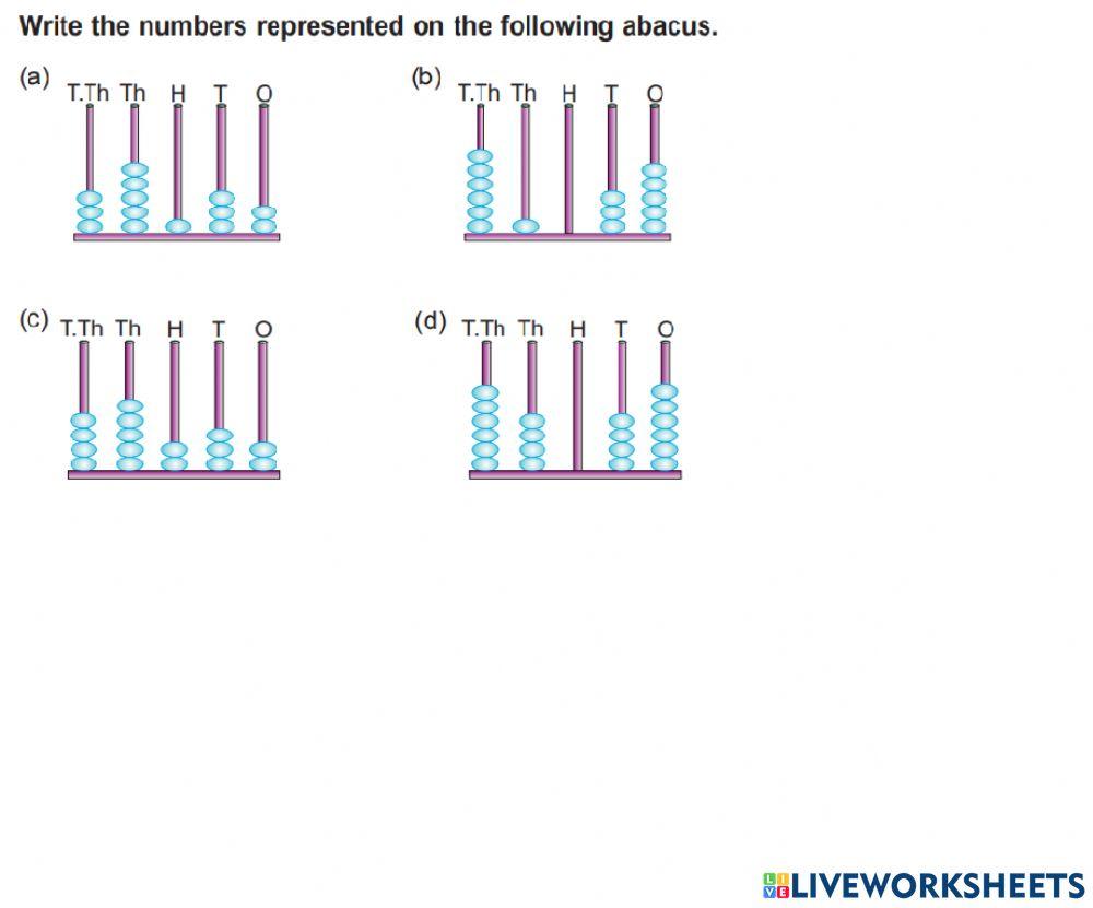 ABACUS CLASS 4 | Free Interactive Worksheets | 4923415