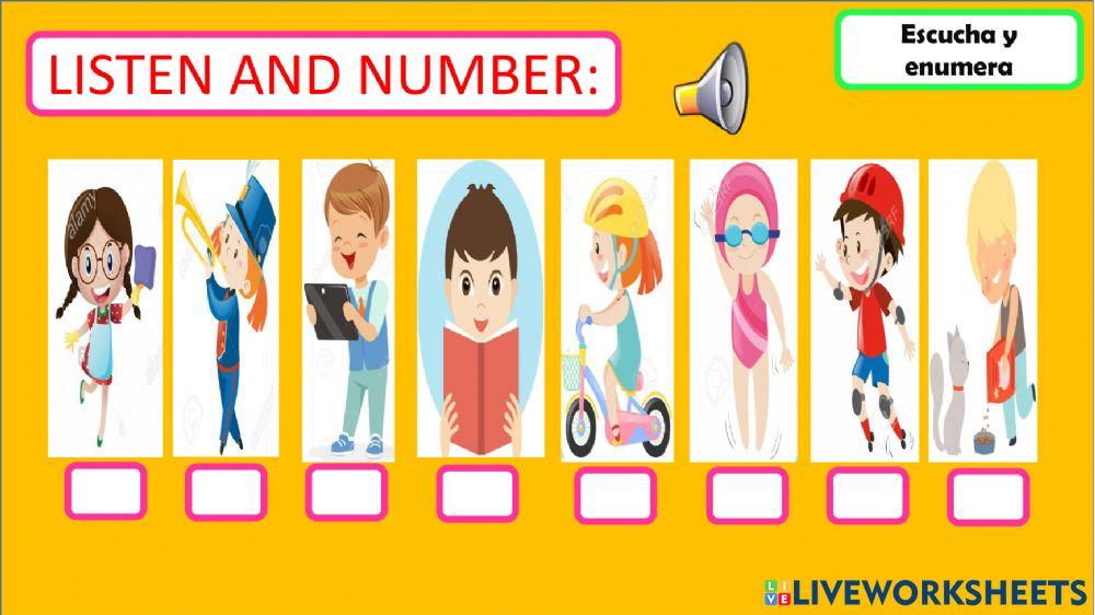 Activities in the week worksheet | Live Worksheets