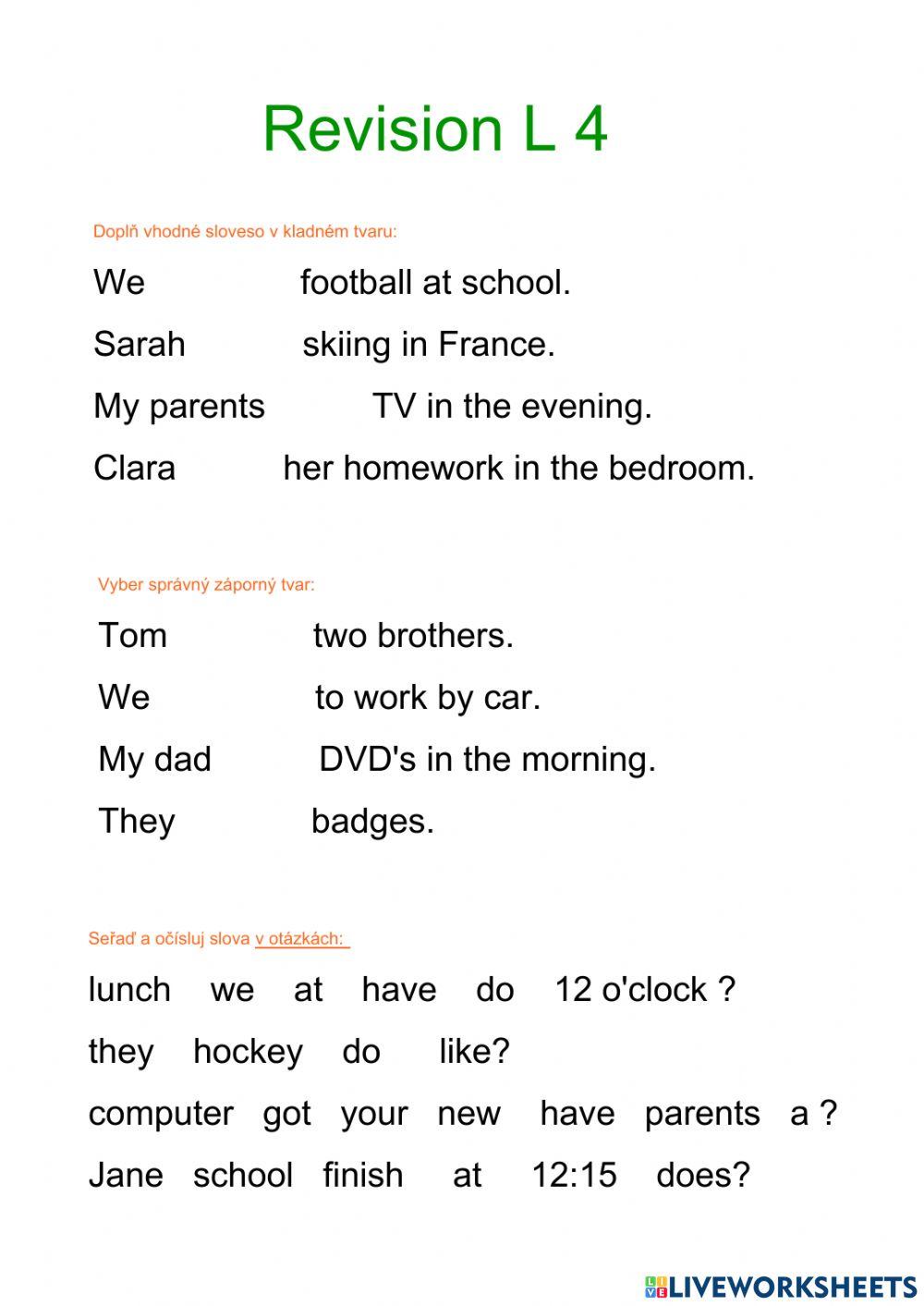 Present simple online exercise for Grade 2 | Live Worksheets