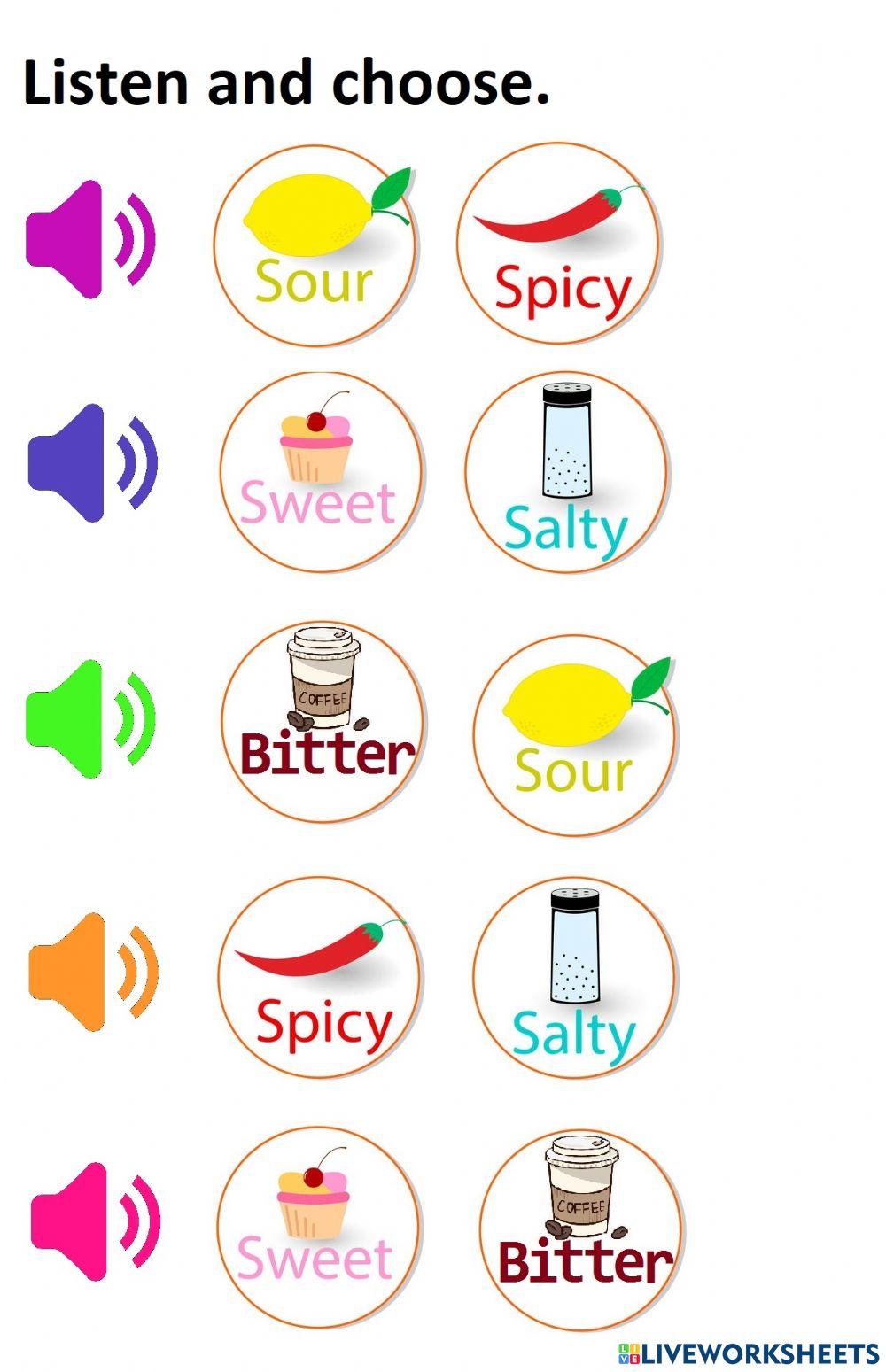 Tastes 868797 | Myroshka | Live Worksheets