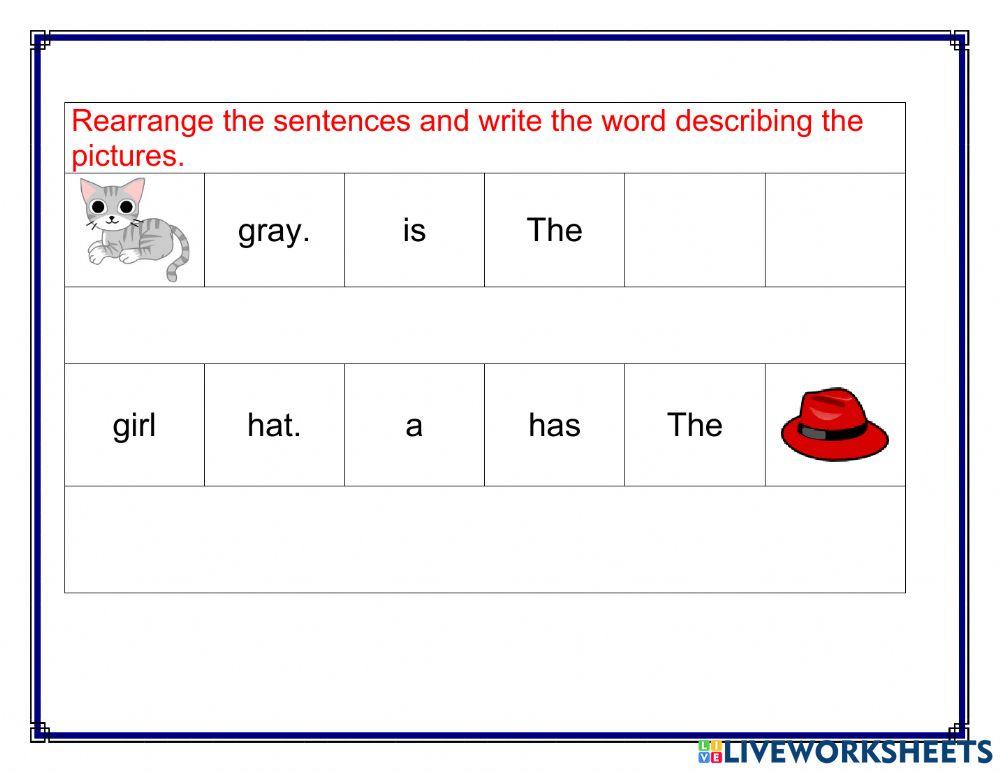 869292 Simple Sentences Carolksar Liveworksheets