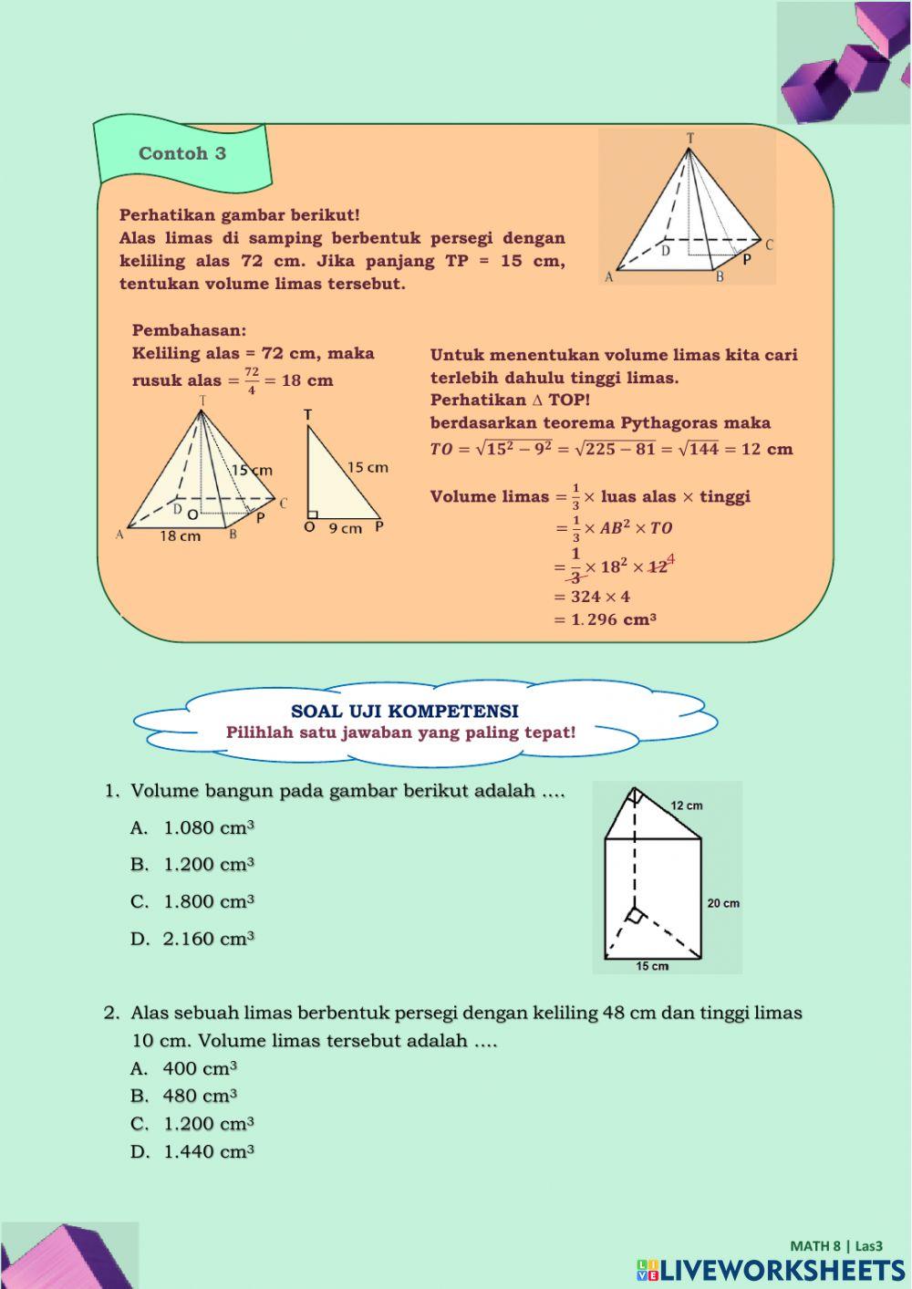 Volume Prisma d… | Free Interactive Worksheets | 4924791