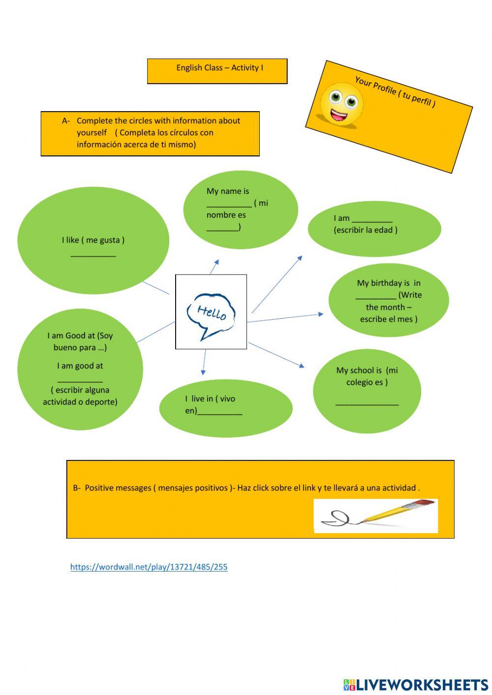 My profile | Live Worksheets