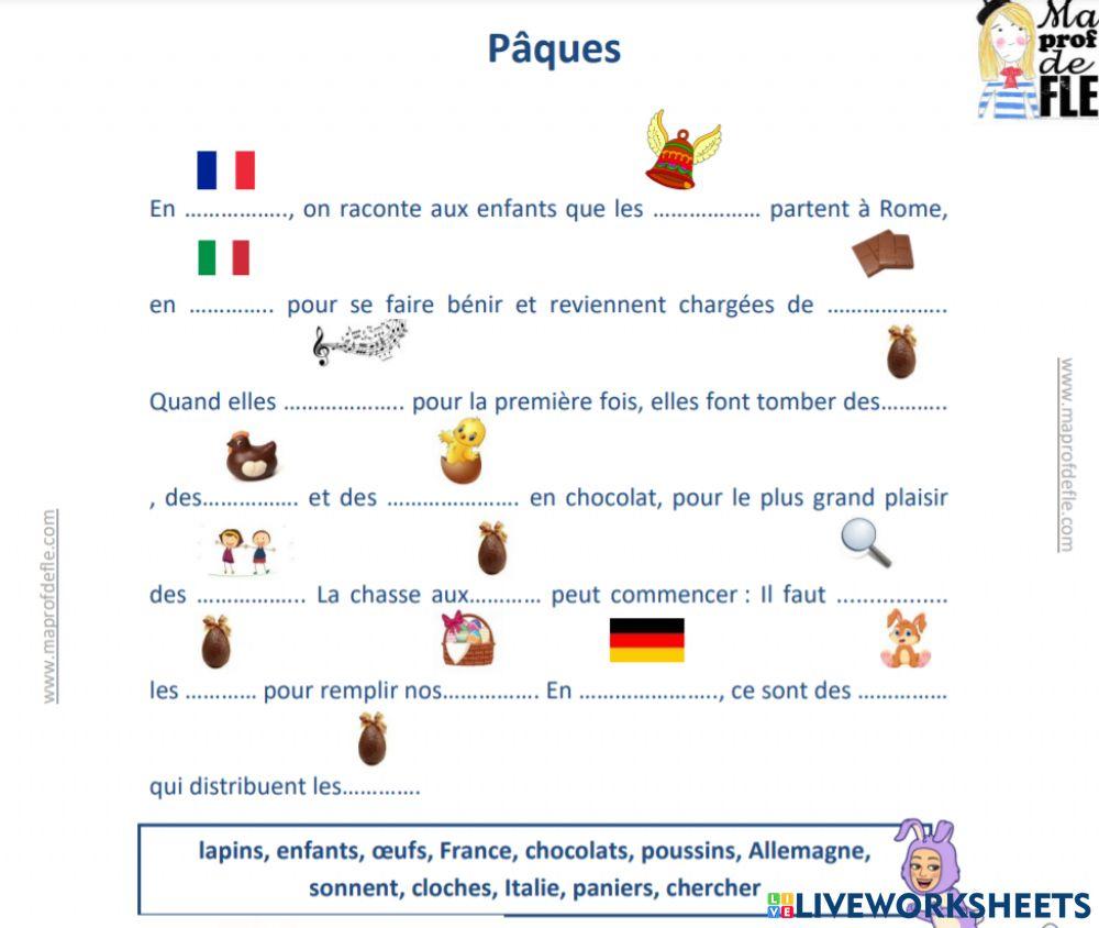 Paques online exercise for | Live Worksheets